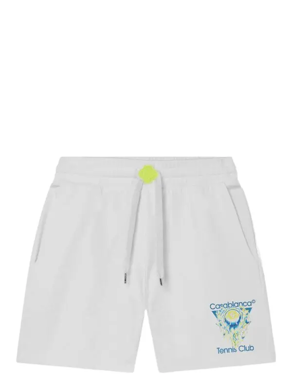Casablanca Tennis Club Logo Shorts - White