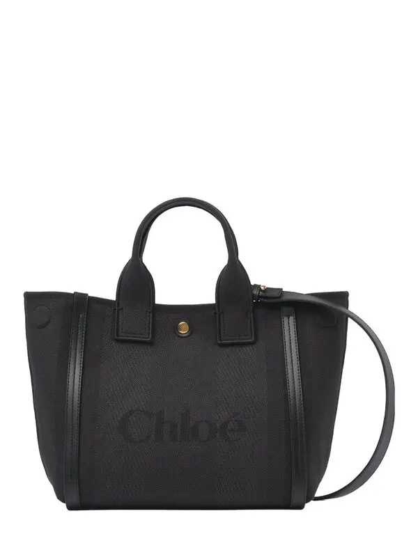 Chloé Carry Logo Detailed Small Tote Bag - Black