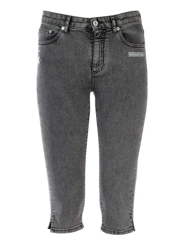 Off-White Denim Capri Jeans - Black