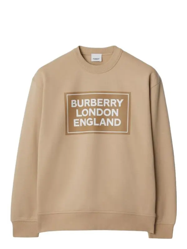 Burberry Logo Print Sweatshirt - Nude