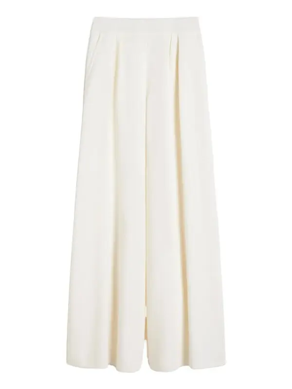 Max Mara Wide-leg Wool Trousers - Silk