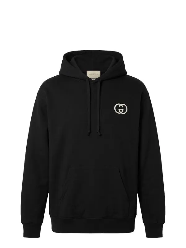 Gucci Interlocking G Hoodie - Black