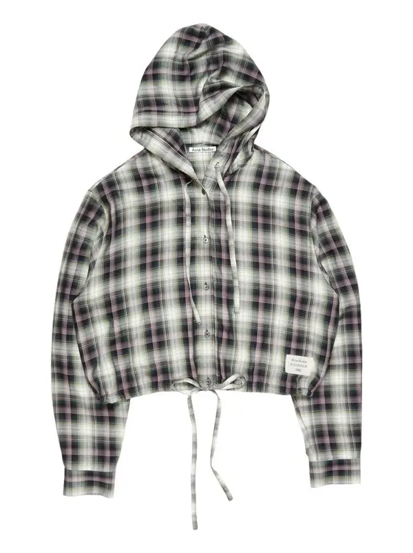 Acne Studios Hooded Plaid Top - No