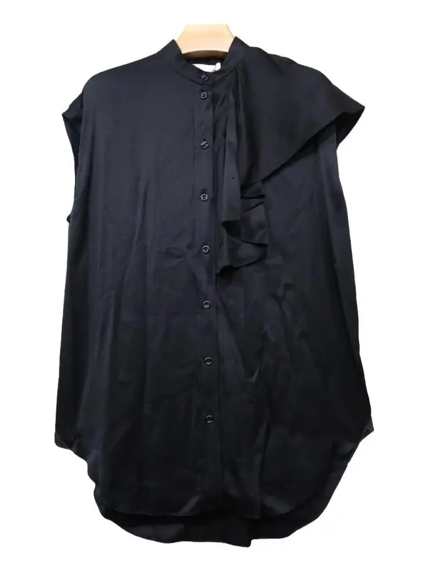 Alexander McQueen Sleeveless Pleated Shirt - Black