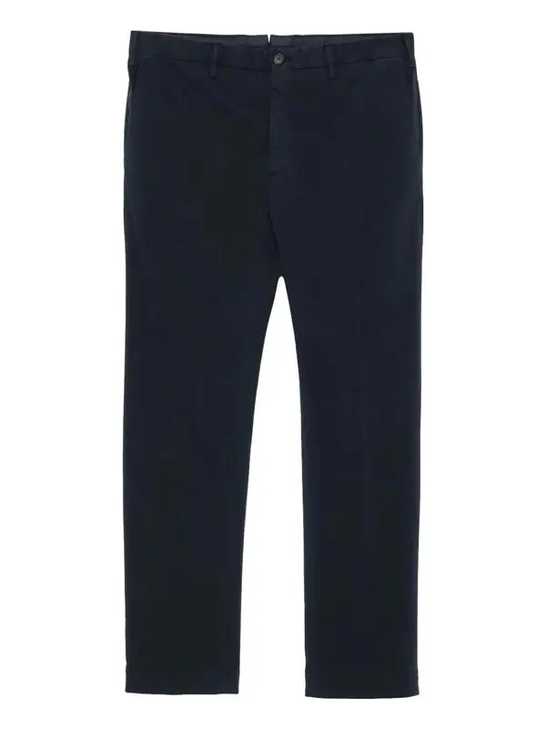 Incotex Pressed-crease Tapered Trousers - Blue