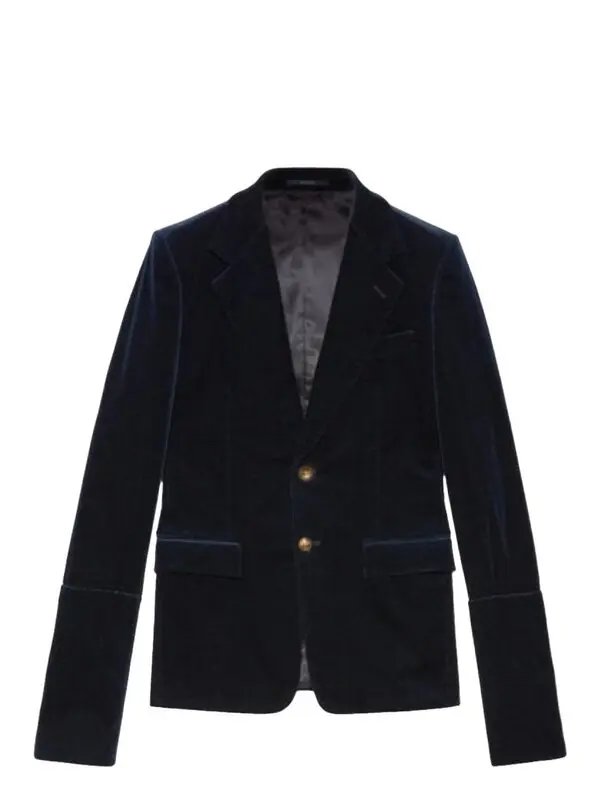 Gucci Velvet Blazer - Blue