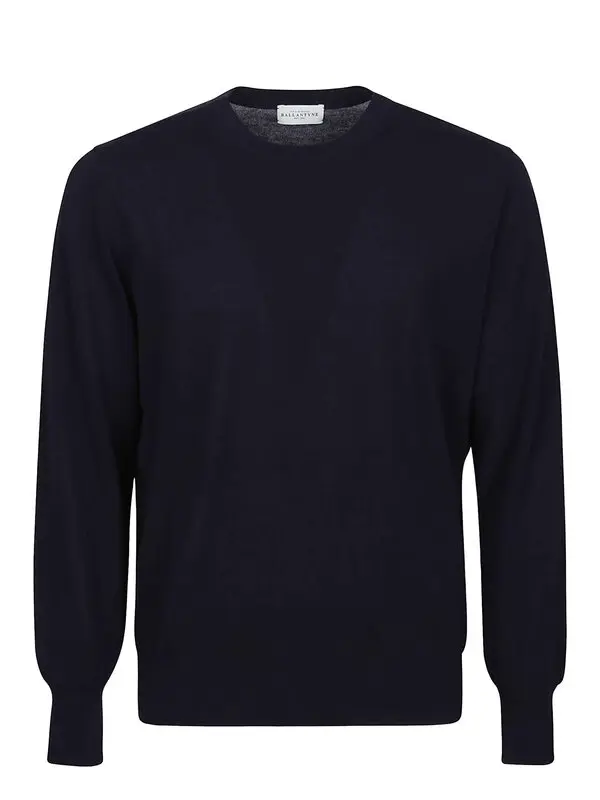 BALLANTYNE Crew Neck Cotton Sweater - Black