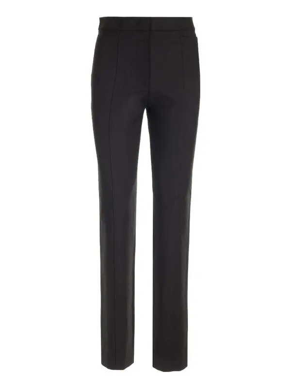 TOTEME High-waisted Slim-cut Trousers - Black