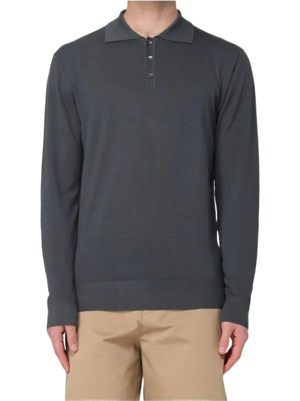Barena Venezia Pevaron Long-sleeved Polo Shirt - Black