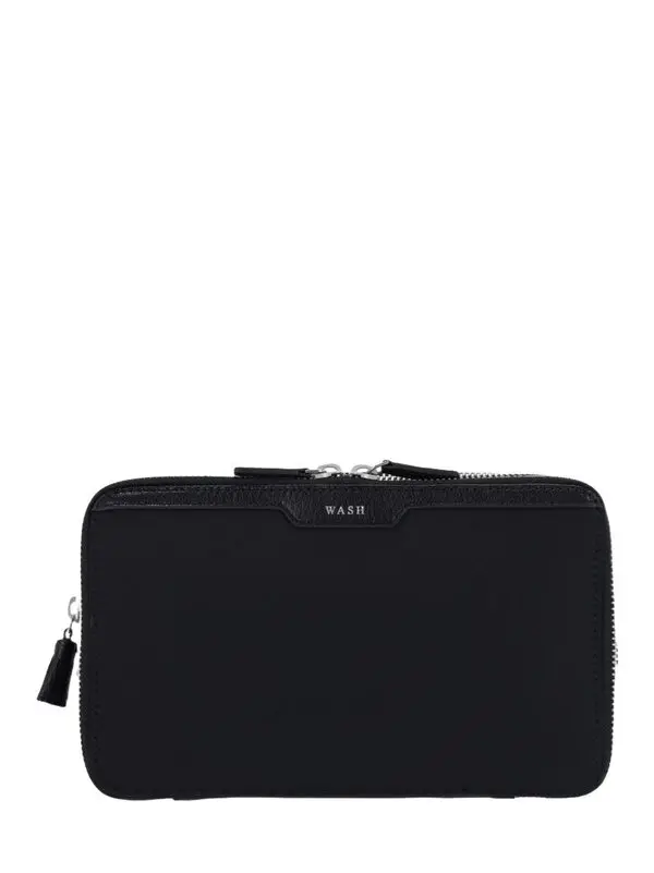 ANYA HINDMARCH Foiled-lettering Zipped Washbag - Black