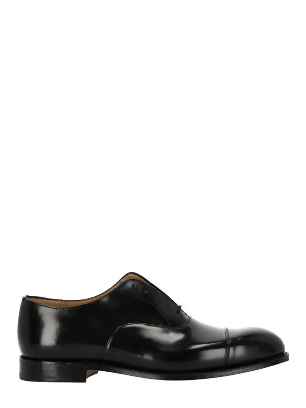 Church's Calfskin Lace-up Oxford Shoes - Black