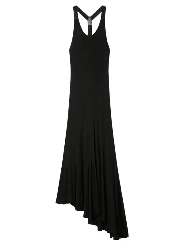 Off-White Asymmetrical Cut-out Maxi Dress - Black
