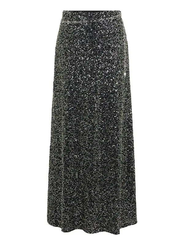 Rabanne Sequin Embellished Maxi Skirt - Black
