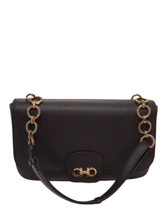 FERRAGAMO Flap Shoulder Bag - Plum