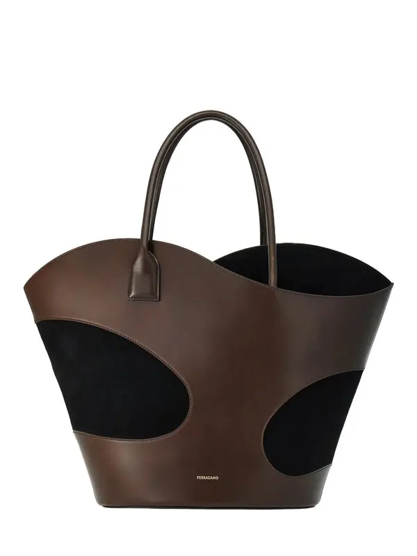 FERRAGAMO Cut-out Tote Bag - Black