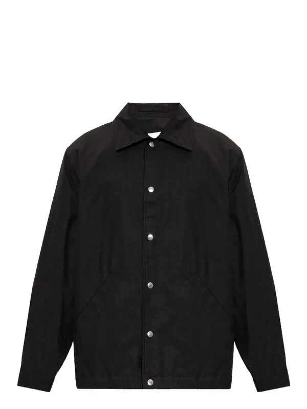 JIL SANDER Logo Printed Long-sleeved Jacket - Black