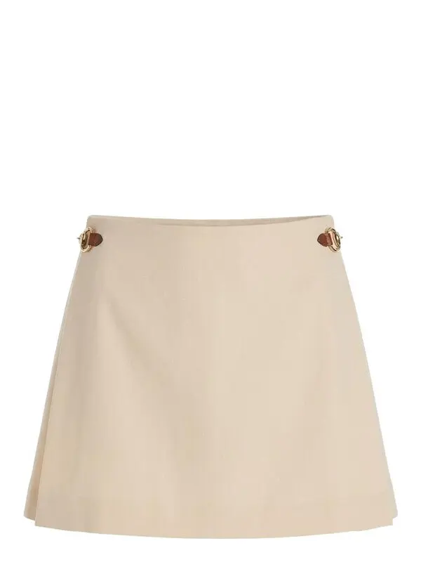 Gucci Horsebit Detail Mini Skirt - Ivory