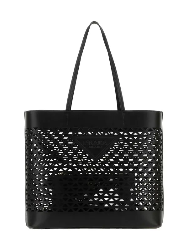 Prada Cut-out Tote Bag - Black