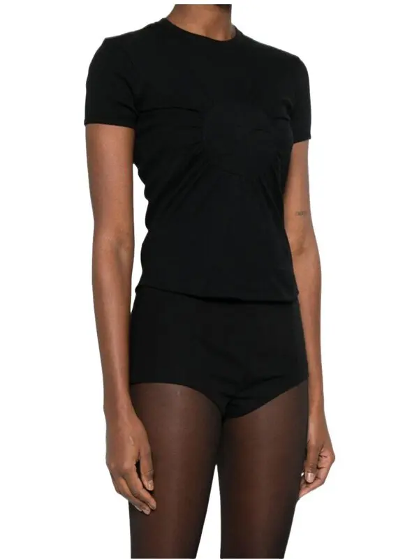Coperni Gathered-detail T-shirt - Black