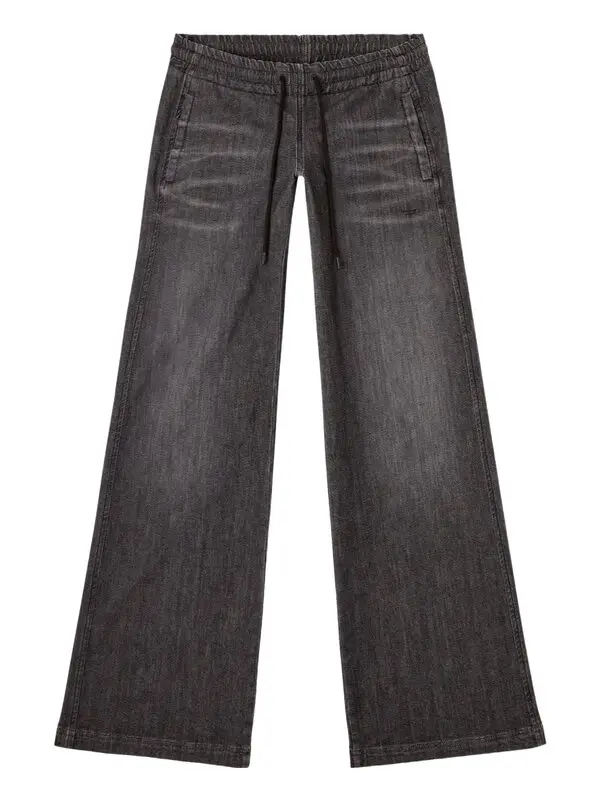 DIESEL® 2078 D-ainty Drawstring Wide Leg Jeans - Black/dark Grey