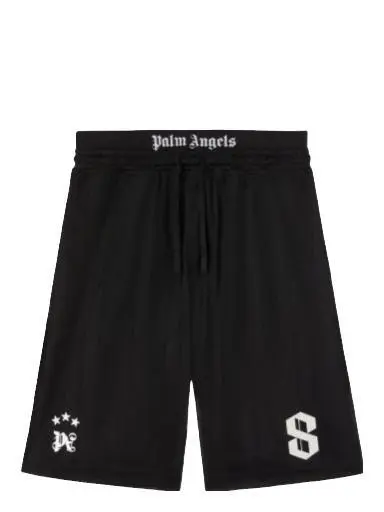 Palm Angels Mesh Palm Shorts - Black