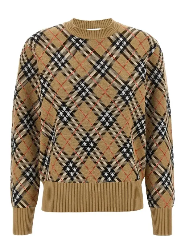 Burberry Checked Knitted Jumper - No