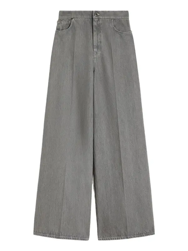 Max Mara Natale Wide Leg Jeans - Gray