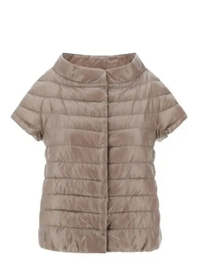 Herno Quilted Short-sleeved Down Jacket - Gray