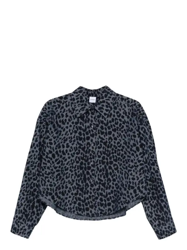 Aspesi Printed Japanese Chambray Shirt - Black