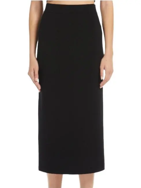 Max Mara Losanna Knitted Midi Skirt - Black