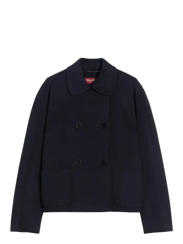 Max Mara Double-breasted Jacket With Patch Pockets - Blue