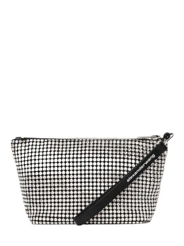 Alexander Wang Heiress Crystal Clutch Bag - White