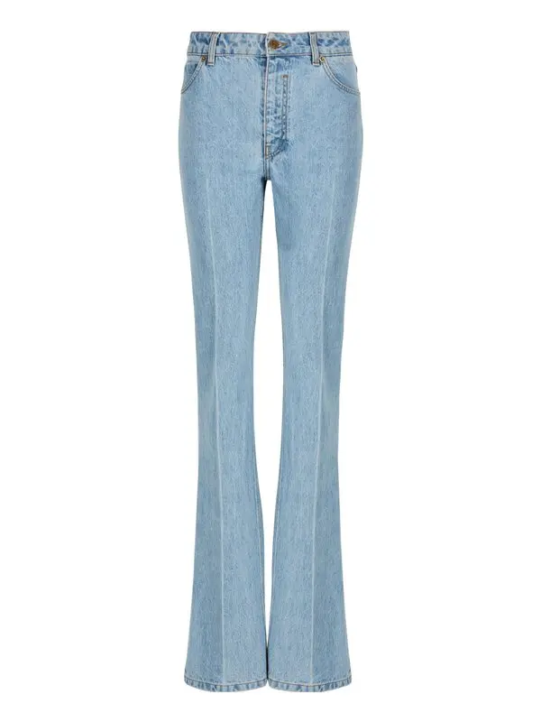 Balmain High-waisted Denim Jeans - Blue