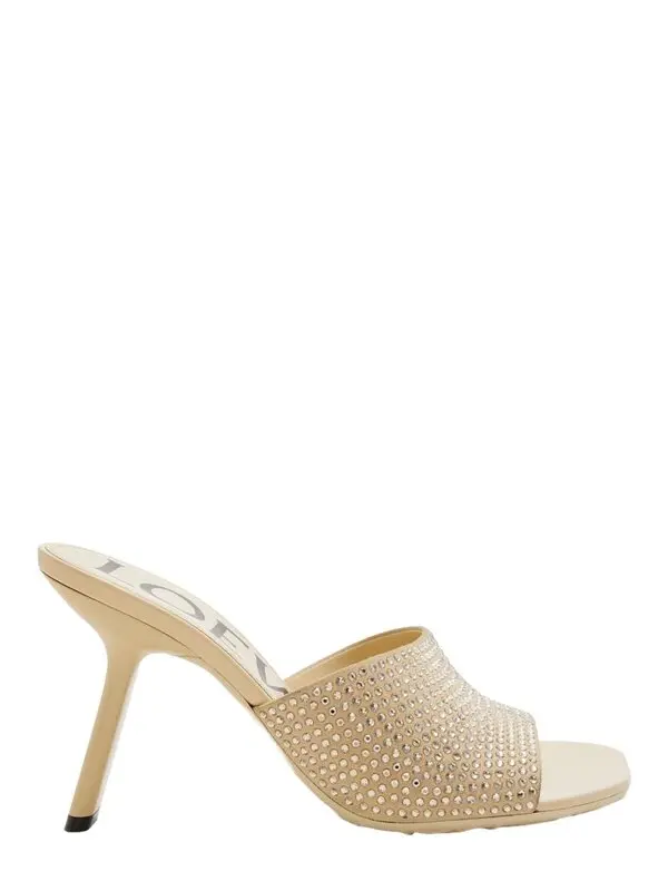 Loewe Embellished Slip-on Mules With Petal Toe Tops - Nude