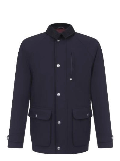 Brunello Cucinelli Snap-fastening Jacket - Navy Blue