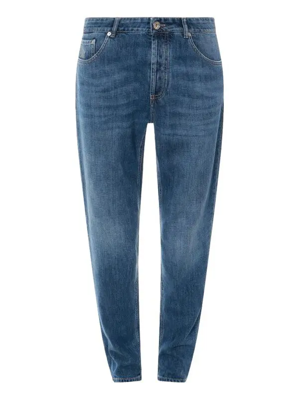 Brunello Cucinelli Straight-leg Slim-cut Jeans - Blue