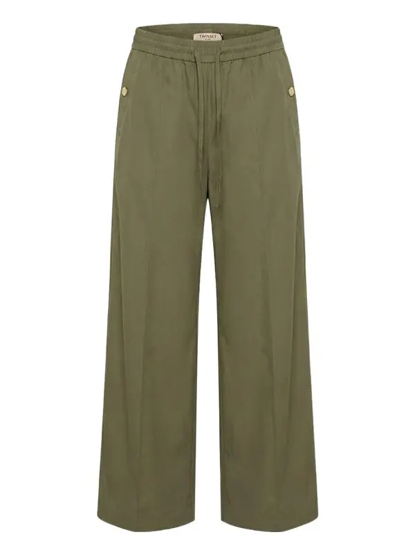 TWINSET Drawstring Wide-leg Pants - Green