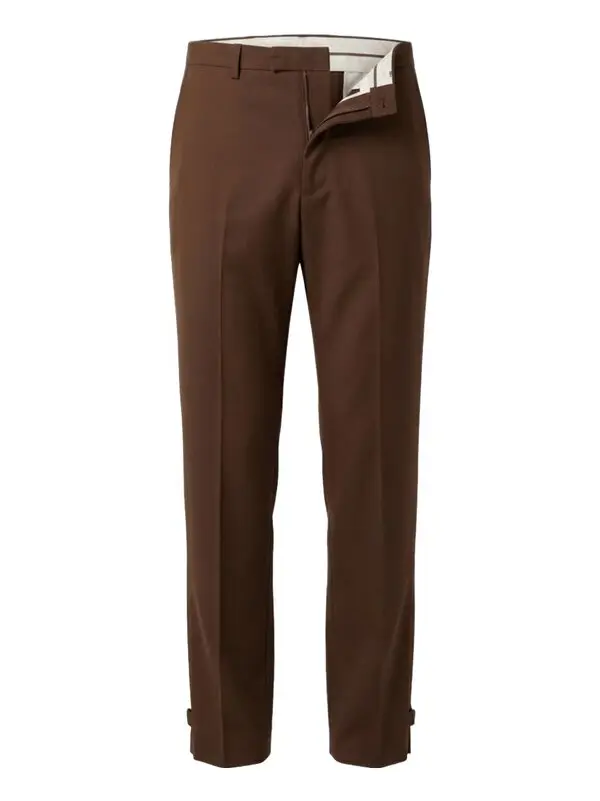 Gucci Embossed Twill Pants - Dark Brown