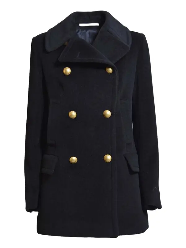 Tagliatore Blanche Double Breasted Coat - Black