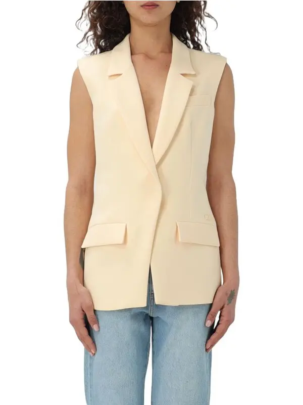 CHIARA FERRAGNI Sleeveless Waistcoat With Dart Detailing - Nude