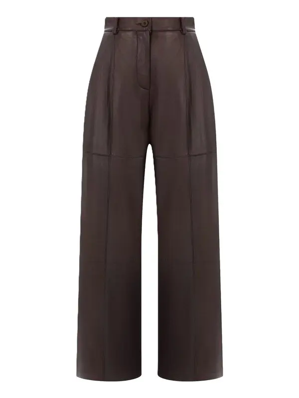 P.a.r.o.s.h Wide Leg Belt Loop Pants - Black