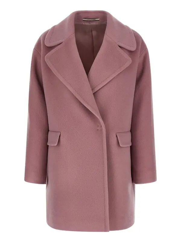 Tagliatore Drop Shoulder Coat - Pink