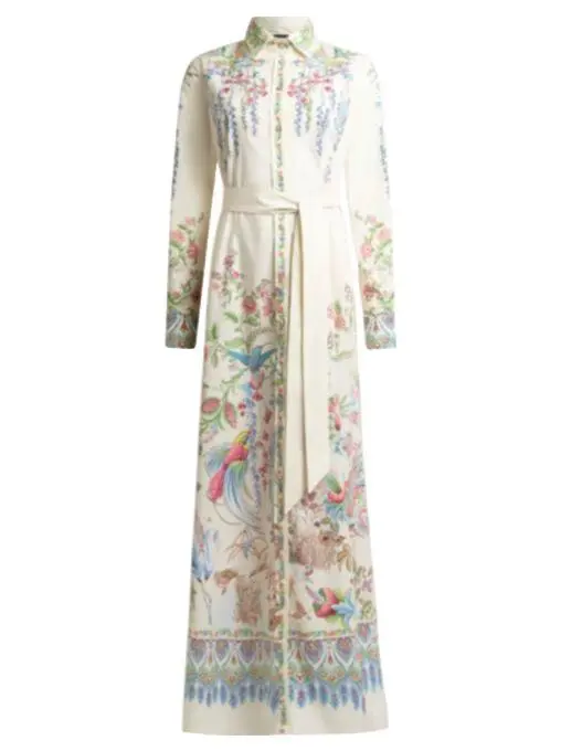 Etro Floral Printed Shirt Maxi Dress - Color