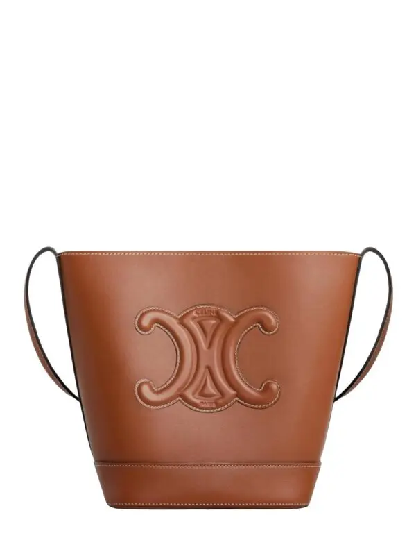 Celine Small Bucket Cuir Triomphe In Smooth Calfskin - Tan