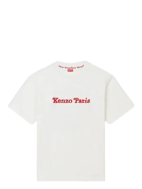 Kenzo Logo Printed Crewneck T-shirt - Off White