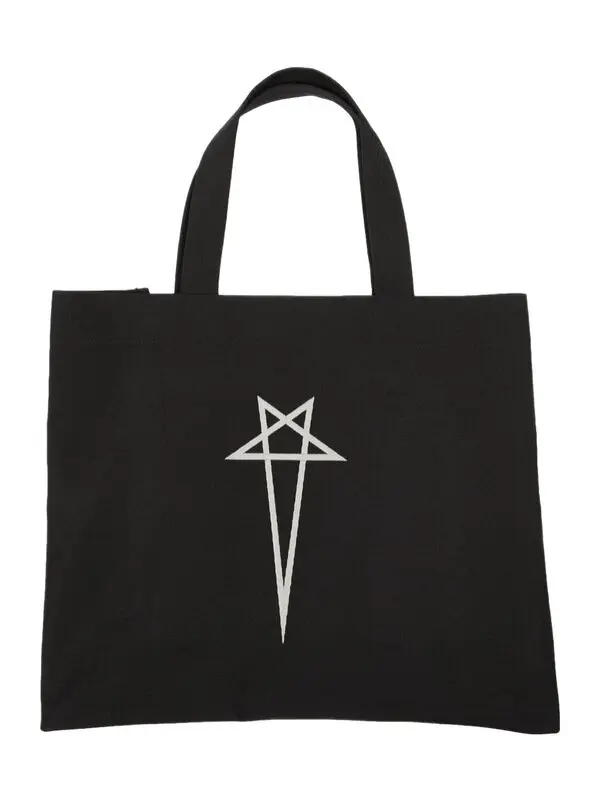 Rick Owens Star Printed Beach Tote Bag - Black/pearl