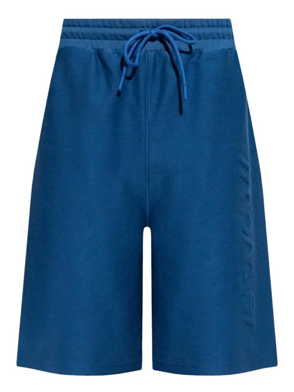 Moncler Drawstring Knee-length Shorts With Logo Detailing - Cobalt Blue