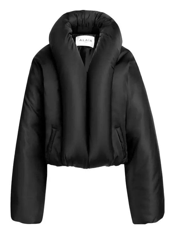 Alaïa Padded Bomber Jacket - Black