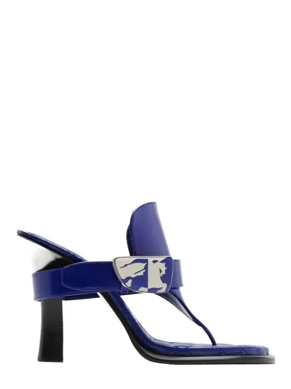 Burberry Bay Equestrian Knight Motif Sandals - Blue