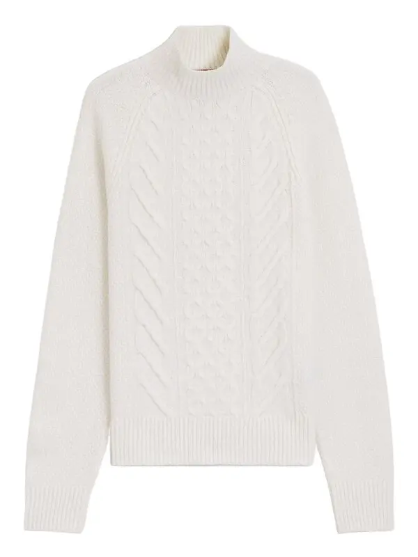 Hugo Boss High-neck Long-sleeve Sweater - White